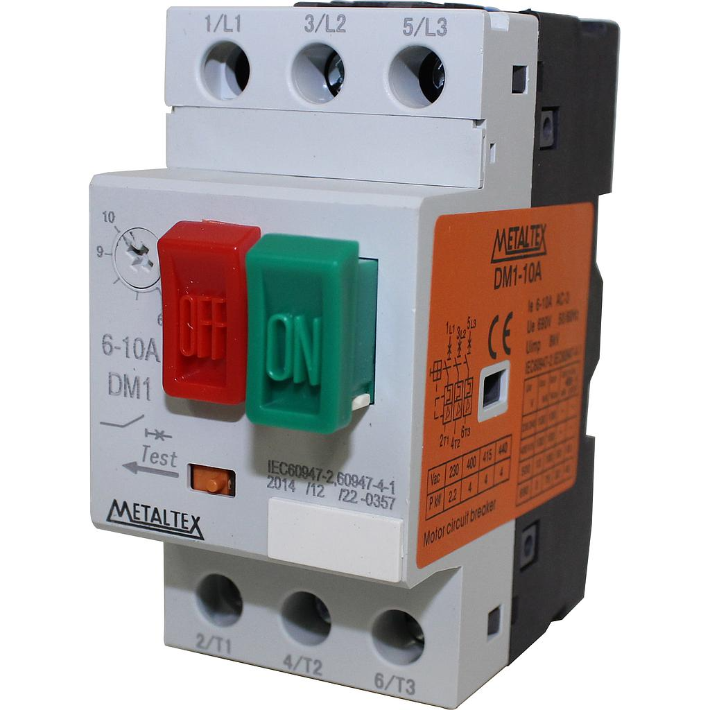 Guardamotor 4A - 6,3A | Automatización Industrial en Chile - Metaltex