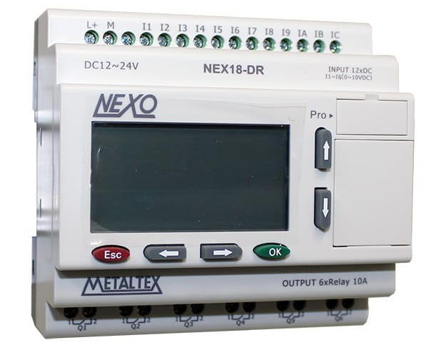 Mini PLC Nexo 12 Entradas (6ED/IA y 6 ED), 6 Salidas Relé, 12-24VCC | Automatización Industrial ...