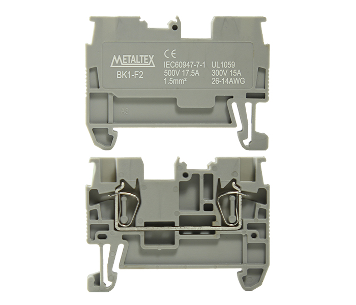Borneras riel din 1,5mm² libre mantenimiento con resorte BK1 ...