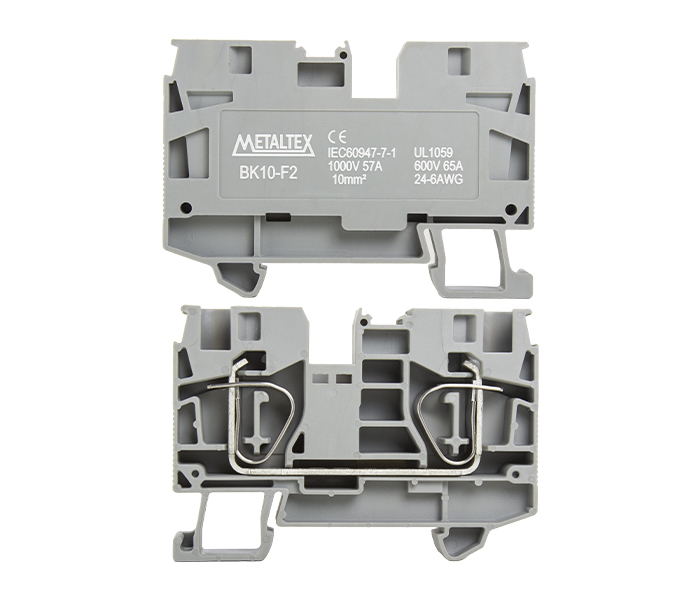 Borneras riel din 10mm² libre mantenimiento con resorte BK10 ...