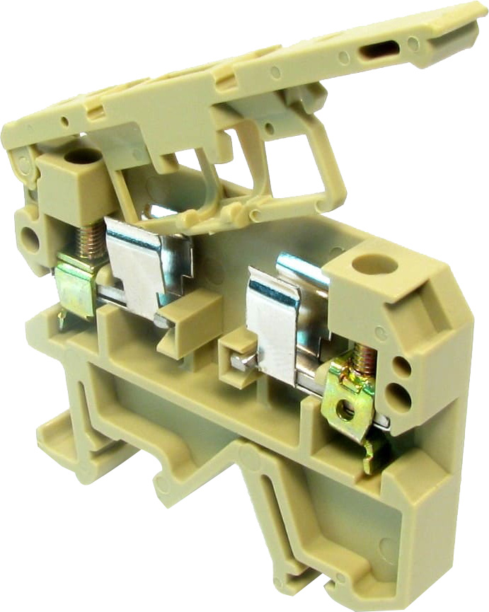 Bornera riel din portafusible para 5x20mm 5x25mm Serie M hasta 6.3A ...