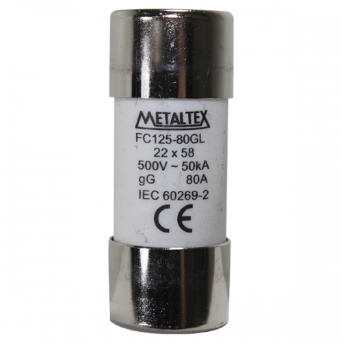 Fusible cilíndrico 22x58mm curva GL/GG acción retardada rangos 80 a ...