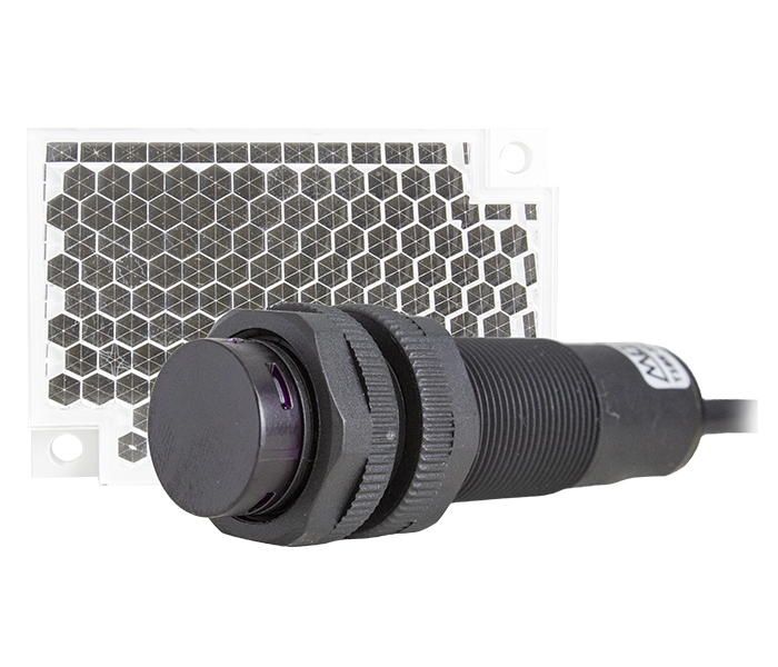 Sensor fotoeléctrico retroreflectivo 5M de distancia M18 grado IP67 serie T18R | Automatización ...